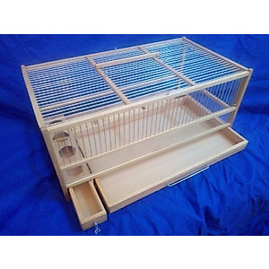 for Quail, Rodent, Small Animal/Wooden Quail Cage, Plexiglas, Slide Out Tray