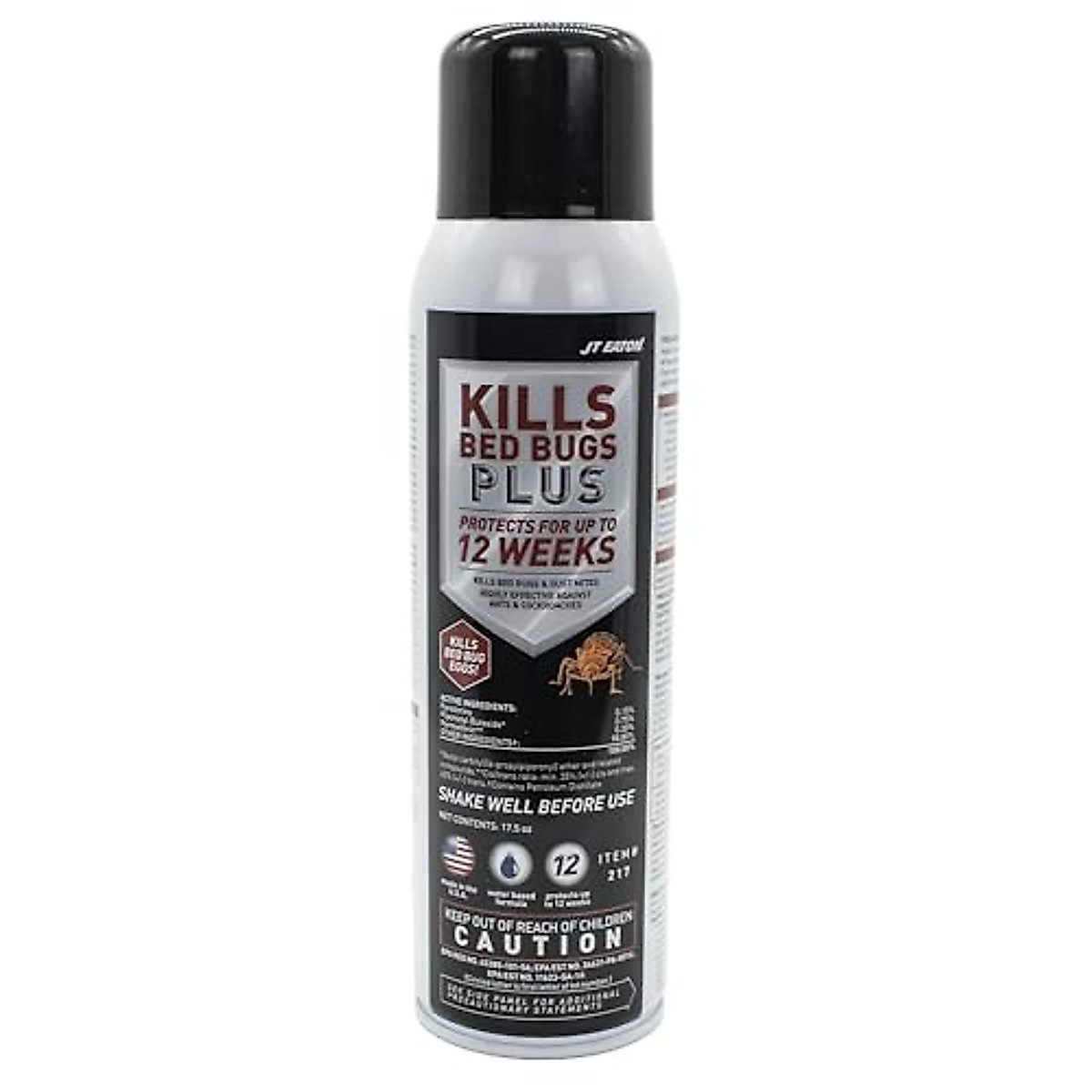 JT Eaton 217 Bed Bug Killer Plus, Non-Staining Water-Based Insect Spray for Indoors (17.5 oz)