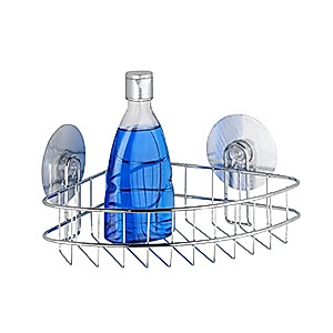 Static-Loc Corner Shower Caddy, Shower Shelf, Corner Shower Shelf, Shower Corner Caddy Made of Steel, Shower Storage, Chrome 10.4 x 4.3 x 7.5 in