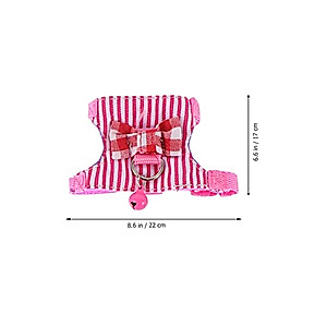 ULTECHNOVO 2 Sets of Guinea Pig Harness and Leash Rabbit Kitten Harness Cat Leash Bunny Running Walking Jogging Harness Leash for Ferret and Small Pet S Blue Pink