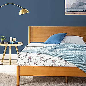 ZINUS Allen Mid Century Wood Platform Bed Frame / Solid Wood Foundation / Wood Slat Support / No Box Spring Needed / Easy Assembly, Queen