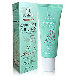Bealions Intimate Area Dark Spot Cream, Underarm Cream, Instant Result, for Armpit, Knees, Elbows, Inner Thigh, Moisturizes Dark Area Corrector Cream 2 fl.oz…