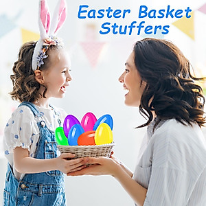 AouEtnay 12 Pcs Easter Eggs with Animal Finger Puppets Filled Easter Eggs for Kids Easter Basket Fillers, Hunt and Party Favors