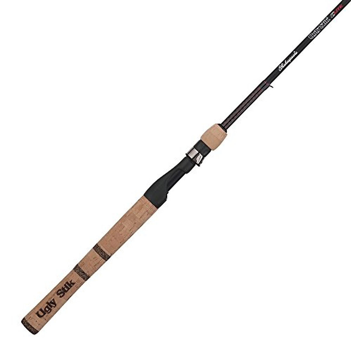 Ugly Stik 7’ Elite Spinning Rod, Single Piece Spinning Rod, 8-17lb Line Rating, Medium Heavy Rod Power, Extra Fast Action, 1/4-3/4 oz. Lure Rating