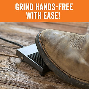 LEM Products BigBite #8 Meat Grinder and Grinder Foot Switch Bundle, 0.50 HP Stainless Steel Electric Meat Grinder Machine, Ideal for Regular Use