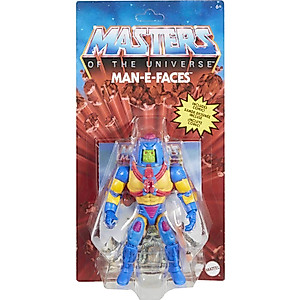 Masters of the Universe Origins Man-E-Faces 5.5-in Action Figure, Battle Figure for Storytelling Play and Display, Gift for 6 to 10-Year-Olds and Adult Collectors
