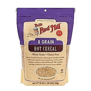 Bob's Red Mill Gluten Free 8 Grain Hot Cereal, 25 OZ (Pack of 4)