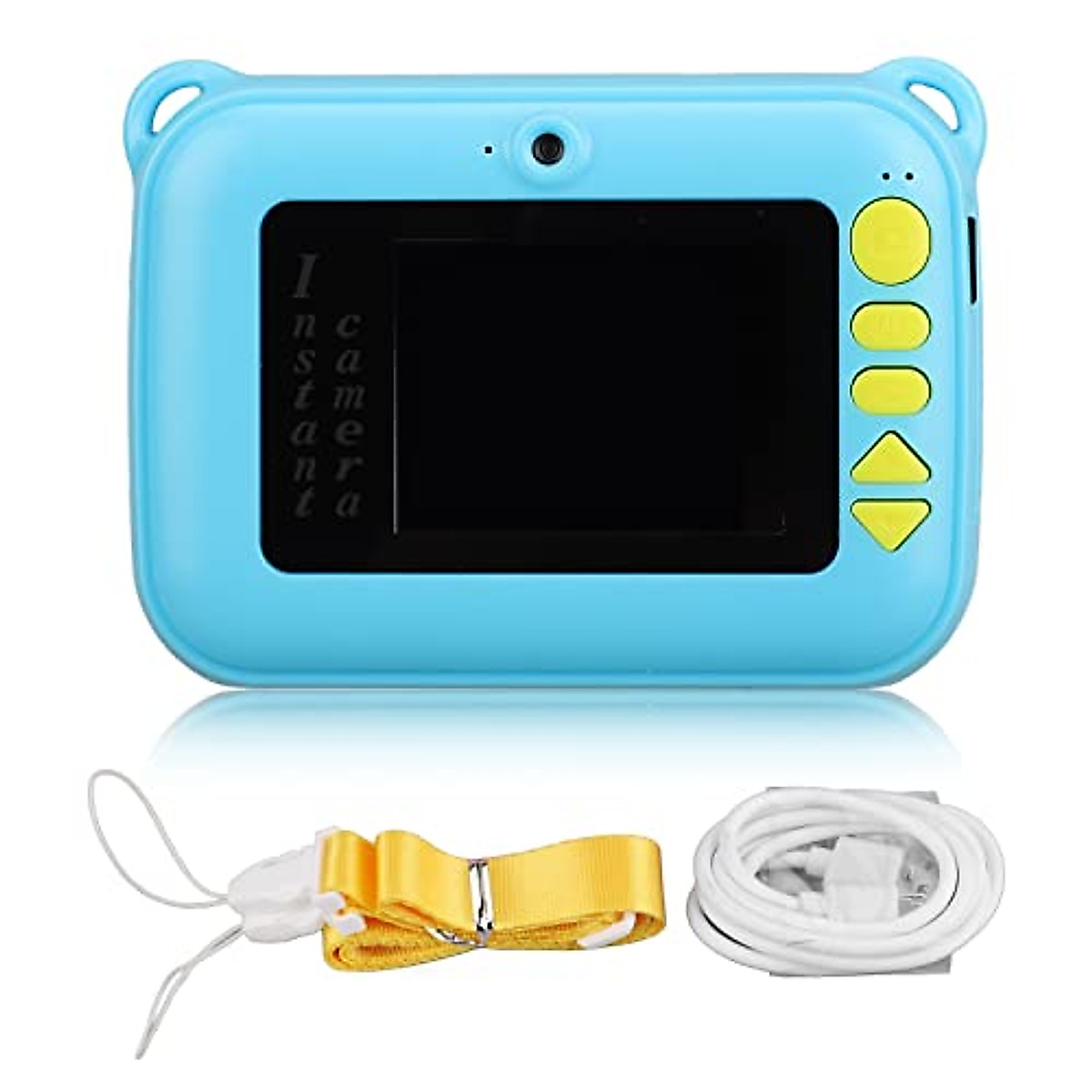 Digital Camera Colorful Kids Selfie Camera Outdoor Viewing for Girls (Blue)