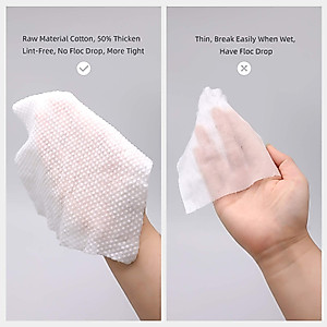 MODODOU 100 Counts Per Box Facial Towels Disposable Face Towels For Drying Face Wipes Cotton Pads Use For Cleansing Face Towelettes 100% Cotton All Skin Use Senstive Skin Use