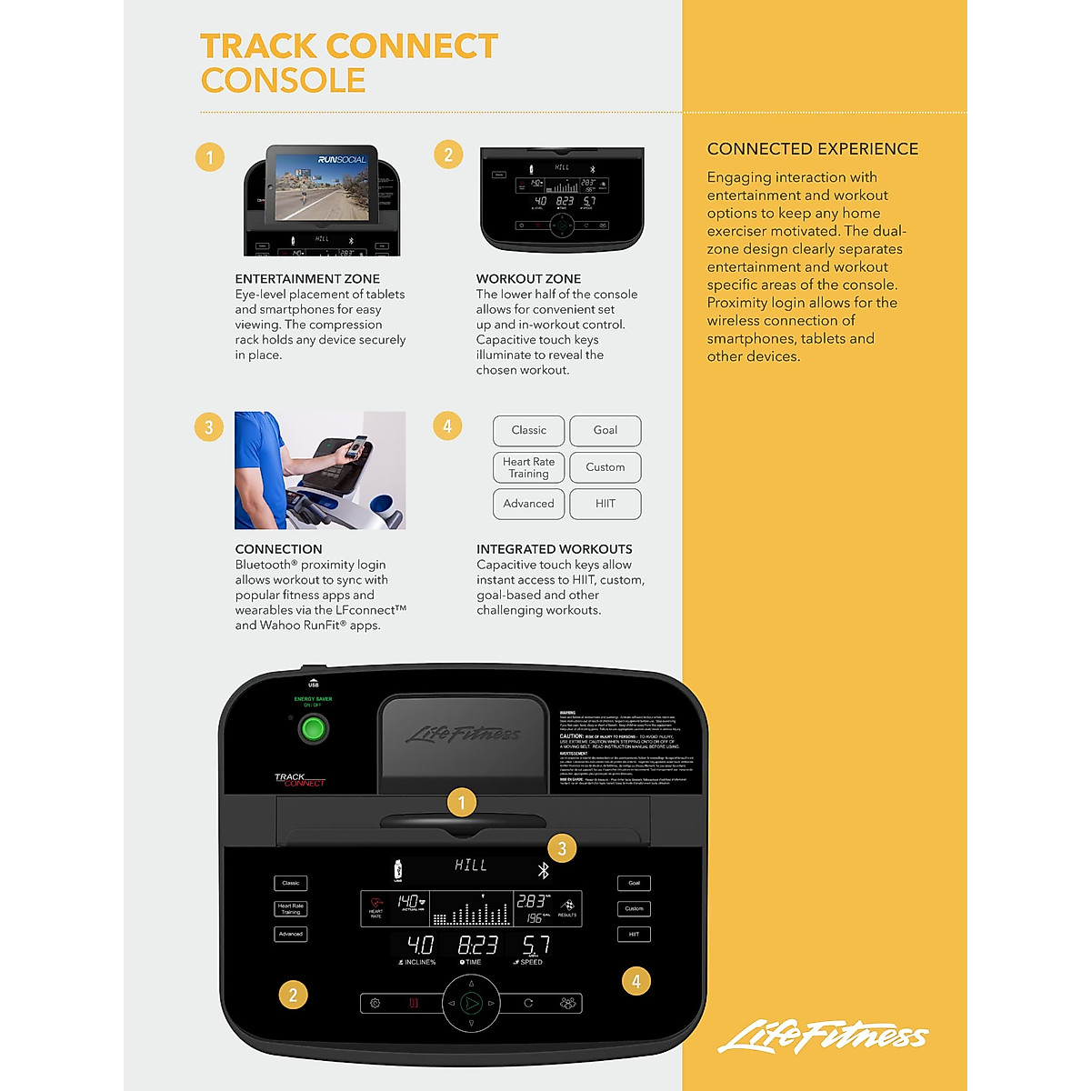 Life Fitness T3 Treadmill with Track Connect Console