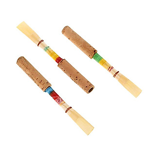 4Pcs Oboe Reed, Medium Soft Oboe Reeds Handmade Oboe Red Cork Wind Instrument Parts with Plastic Storage Box