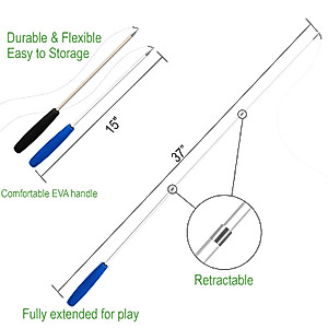 EcoCity Cat Toys - No Chemical Dyeing Cat Feather Toys for Indoor Cats - Include Cat Wand and Natural Feather Refills
