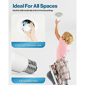 Sunco 10 Pack BR30 LED Bulbs Indoor Flood Lights 11W Equivalent 65W, 3000K Warm White, 850 LM, E26 Base, 25,000 Lifetime Hours, Interior Dimmable Recessed Can Light Bulbs - UL & Energy Star