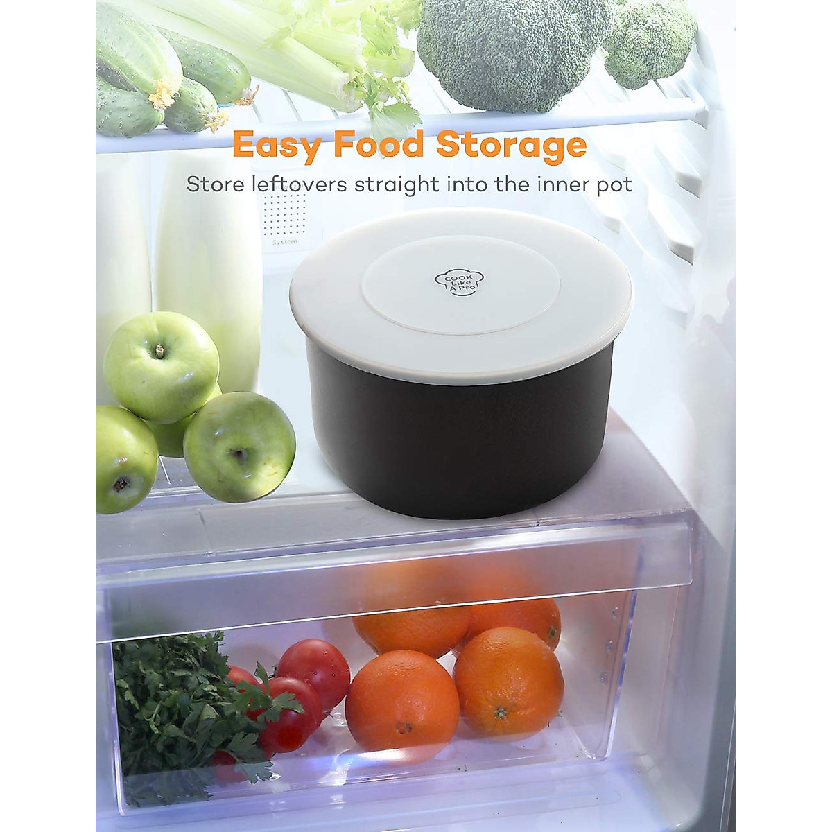 Goldlion Silicone Lid Inner Pot Cover Accessories Compatible with Ninja Foodi Pressure Cooker and Air Fryer 5 Quart 6.5 Quart and 8 Quart, Clear