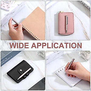 24 Pcs Mini Pens Small Pens Short Pens Mini Metal Ballpoint Pens Small Stainless Steel Point Pen with Copper Fittings for Pockets Notebook Notepads Office School (Champagne Color)