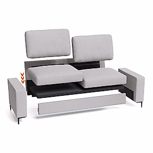 IDEARHOUSE 82 Inch Sofa, Comfy Couch, Modern Sofa, 3 Seater Sofa with Linen Fabric, Sofa Couch for Living Room Apartment Lounge Cozy Lounge Sofa,(Light Gray)