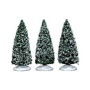 Lemax Village Collection Snowy Juniper, Set of 3 #34666