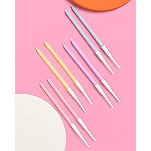 xo, Fetti Skinny Pastel Happy Birthday Party Candles - 8 Pieces | Cute Bday Supplies, Fun Cake Decorations