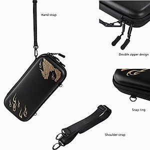 Flyekist Carrying Case for Nintendo Switch Lite - Monster Hunter Rise Theme - Portable Travel Protective Hard Storage Bag Soft Lining with 8 Game Card Slots for Switch Lite & Accessories