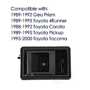 Inside Interior Door Handle Front & Rear Left Right Handle for Toyota 4Runner Corolla Tacoma Tercel Pickup 1987-2000,Geo Prizm 1992-1998,Black
