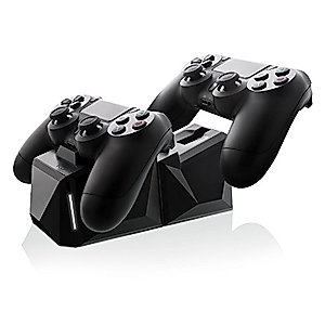 Nyko Charge Block Duo - 2 Port Controller Charging Station with Patented Charging Dongles and Micro-USB/AC Power Cord for PlayStation 4