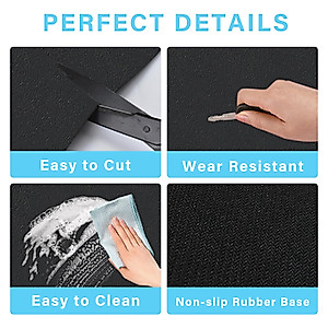 Mat for Commercial Ice Maker, Mat for Freestanding and Under Counter Ice Maker Absorbent Drying Mat for Kitchen Appliance, Ice Maker Machine Mat for Home, Bar, Restaurant, Hotel, 23.6''x19.7'', Black