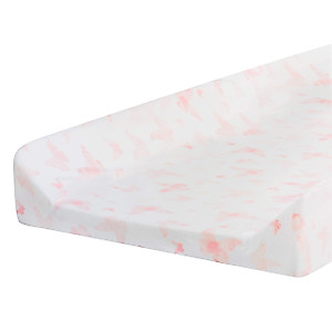 Andi Mae Changing Pad Cover - Watercolor Pink Butterflies -100% Jersey Cotton - Fits Standard Changing Pads