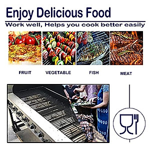 Gas Burner and Heat Plate Shield Stainless Steel Grill Replacement Parts for Members Mark GR2039201-MM-00; Bakers and Chefs ST1017-012939; Outdoor Gourmet GD430, Set of 8 Pack Heat Tent & Burner Tube