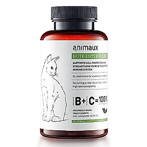animaux – nutrients for Cats, All-Natural Cat Vitamins, Cat Essentials to Strengthen The Immune System & Natural Cell Protection, Healthy Skin & Shiny Coat, 120 Chewable Tablets, 120 Days Supply