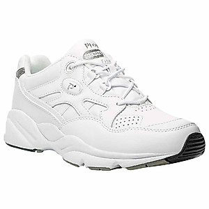 Propét Women's Stability Walker White/Pink Sneaker 6 W US