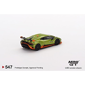 True Scale Miniatures Model Car Compatible with Lamborghini Huracán STO Verde Citrea 1/64 Diecast Model Car MGT00547
