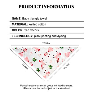 Setaria Viridis Baby Drool Bibs- 10 Pack Baby Bandana Bibs for Drooling and Teething 100% Cotton Bibs Soft and Absorbent for Newborn Baby (Girl)