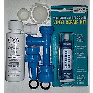 Blue Magic WATERBED Fill & Drain Patch Cap & Plug (4 OZ.) Conditioner KIT