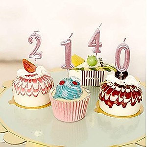 Shatchi 11810-CANDLE-NUMBER-6-PINK Pink Number 6 Candle Birthday Anniversary Party Cake Decorations Topper