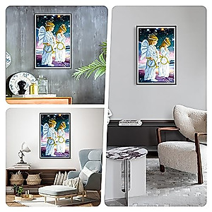 MOYFACE 33.5x23.6Inch 5D Diamond Painting Angel,Diamond Art Painting Kits for Adults with Lovely Angel,Full Drill Paint by Numbers DIY Diamond Art Kits for Beginners Home Wall Decor