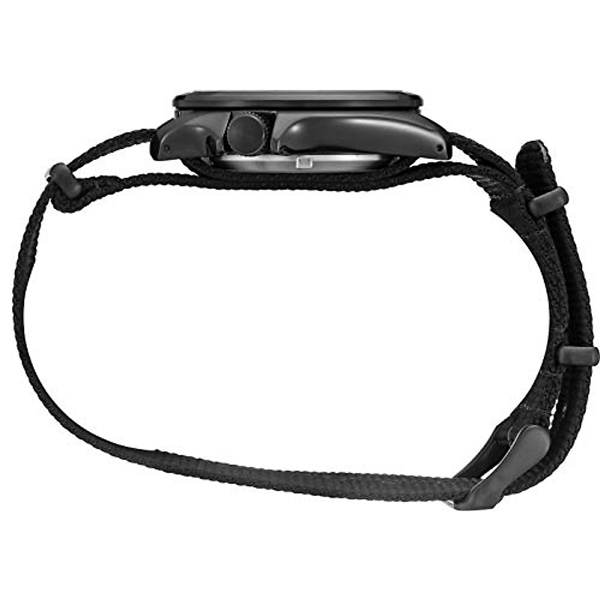 SEIKO Men's 5 Sports Stainless Steel Automatic Watch with Nylon Strap, Black, 22 (Model: SRPE69)