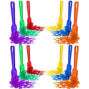 606 Pcs Magnetic Bingo Wands with Bingo Chips Rainbow Magnetic Wands and Chip Set for Kids Learning, Science, Counting, Sorting, Home, Classroom, School, Game Educational Activities, 6 Colors