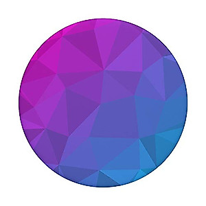 Blue Purple Violet Abstract Triangles Polygonal Art Pretty PopSockets Swappable PopGrip
