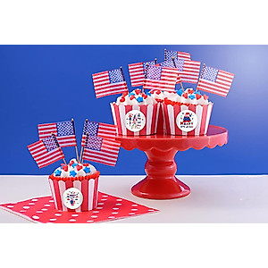 FLYAB Independence Day Labels sticker,1.5" Happy 4th of July stickers, Patriotic Sticker for candy Envelope Seals Card Gift Wrap kids classroom Fourth of July Party Favor Decorations