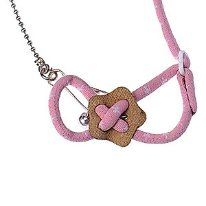 Hypeety Hamster Training Lead Leash Nylon for Hamster Rat Squirrel Gerbil Pet Cage Playhouse Leashes Band Finder Collar Bell (Blue)