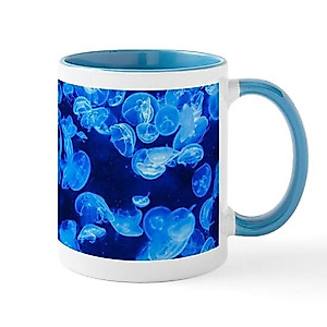 CafePress Many Blue Jellyfish Mugs Ceramic Coffee Mug, Tea Cup 11 oz