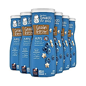 Gerber Baby Snacks Puffs, Blueberry, 1.48 Ounce (Pack of 6)