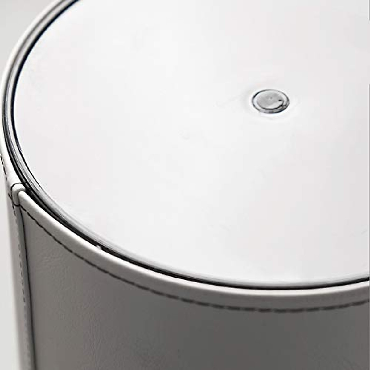 LEGU Trash cans Classic Leather Trash Can Without Lid Round Storage Bin, Recycle Dustbin for Kitchen, Office and High Class Hotel 10L/2. 6 Gallon Garbage Cans (Color : Brown)