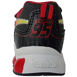 Disney Boy's Lightning McQueen Cars Light Up Sneakers (Black, Numeric_9)