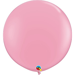 Qualatex 3' Pink Latex Balloons (2ct)