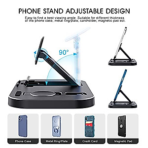 Portable 3 in 1 Charging Station for Apple Products, Foldable Charging Dock for iPhone/AirPodsi Series, Charging Stand Compatible with iWatch Ultra/8/7/6/5/4/3/2/1/SE(with 15W Adapter)(Black)