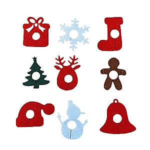Amosfun 9pcs A Set Christmas Wine Glass Marker Creative Design Drinking Cup Identifier Party Cup Sign Festival Decors Christmas Supplies