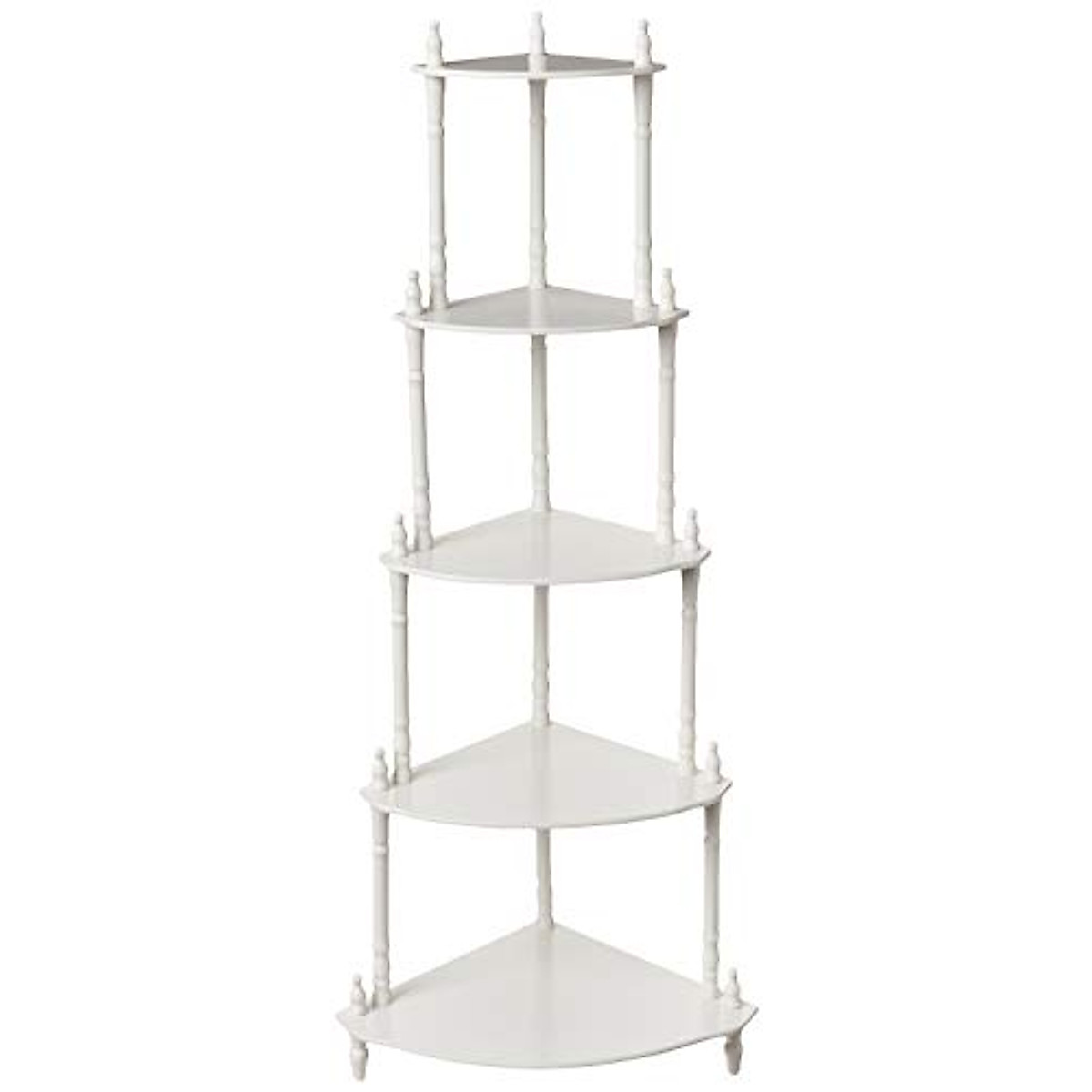 Frenchi Home Furnishing 5-Tier Corner Stand, White