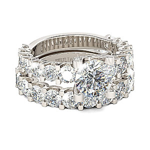 Jeulia 3.5 Carat Round Cut Sterling Silver Wedding Ring White Diamond Cubic Zirconia Bridal Engagement Rings Solitaire Bridal Set Anniversary Valentine’s Gift with Beautiful Jewelry Box (8)