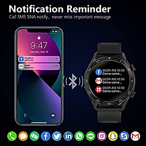Bebinca GT2 Pro Smart Watch for Men (Make/Receive Call), SpO2/Real-time Heart Rate/Sleep Monitor/Voice Assistant Fitness Tracker, Built-in MP3 Player for iPhone Samsung Android Phone